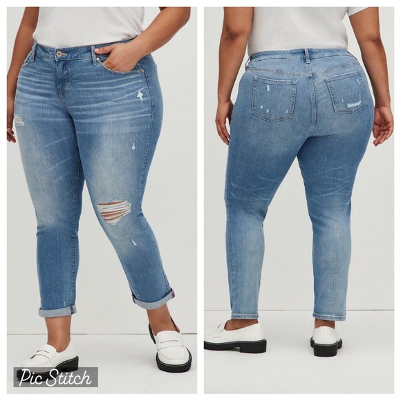 torrid | Jeans | Torrid Lightly Distressed Boyfriend Straight Vintage ...